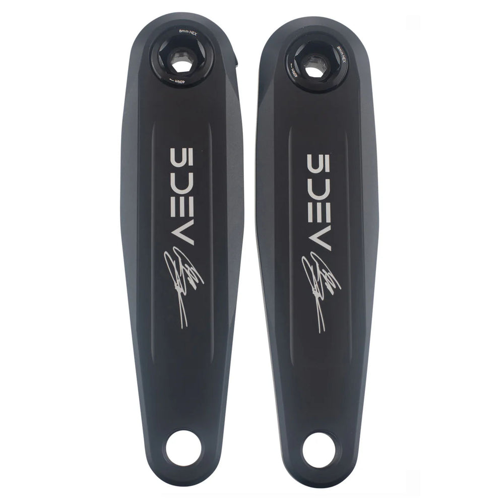 5Dev DH/Freeride Cranks 155mm No Spindle Black